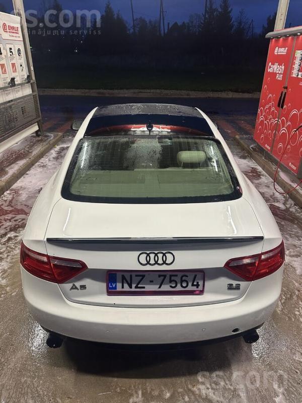 White Audi A5 2009 in Rezekne, with an engine capacity of 3.20 L and mileage of 328 thousand km for 9000 €, photo 7 on AUTOMOTO.COM.LV