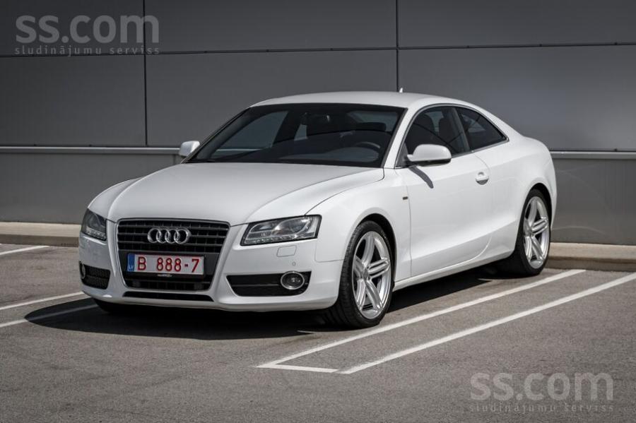 Balts Audi A5 2009 Rīga, ar dzinēja tilpumu 2.00 L un nobraukumu 310 tūkst. km par 7490 €, foto 1 vietnē AUTOMOTO.COM.LV