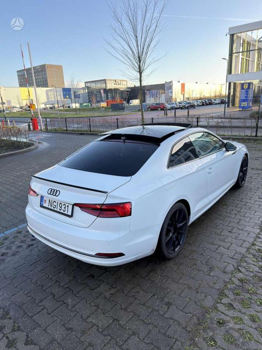 White Audi A5 2017 in Vilnius, with an engine capacity of 1.97 L and mileage of 207 thousand km for 16500 €, photo 6 on AUTOMOTO.COM.LV