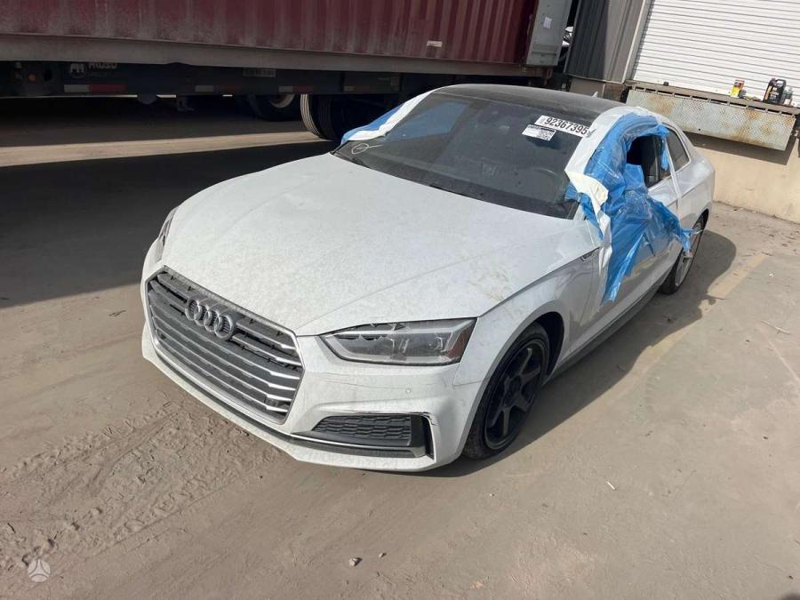 White Audi A5 2018 in Vilnius, with an engine capacity of 1.98 L and mileage of 133 thousand km for 12450 €, photo 1 on AUTOMOTO.COM.LV