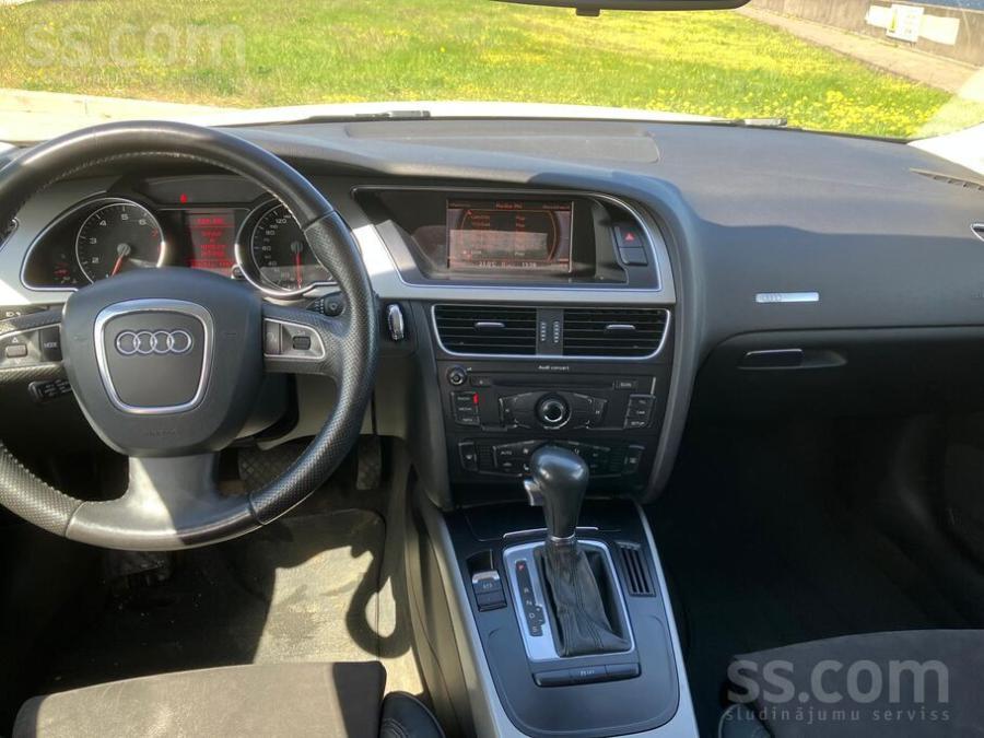 White Audi A5 2011 in Riga, with an engine capacity of 1.80 L and mileage of 353 thousand km for 7900 €, photo 9 on AUTOMOTO.COM.LV