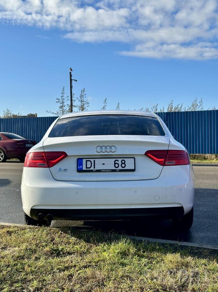 White Audi A5 2012 in Riga, with an engine capacity of 2.00 L and mileage of 108 thousand km for 13200 €, photo 7 on AUTOMOTO.COM.LV