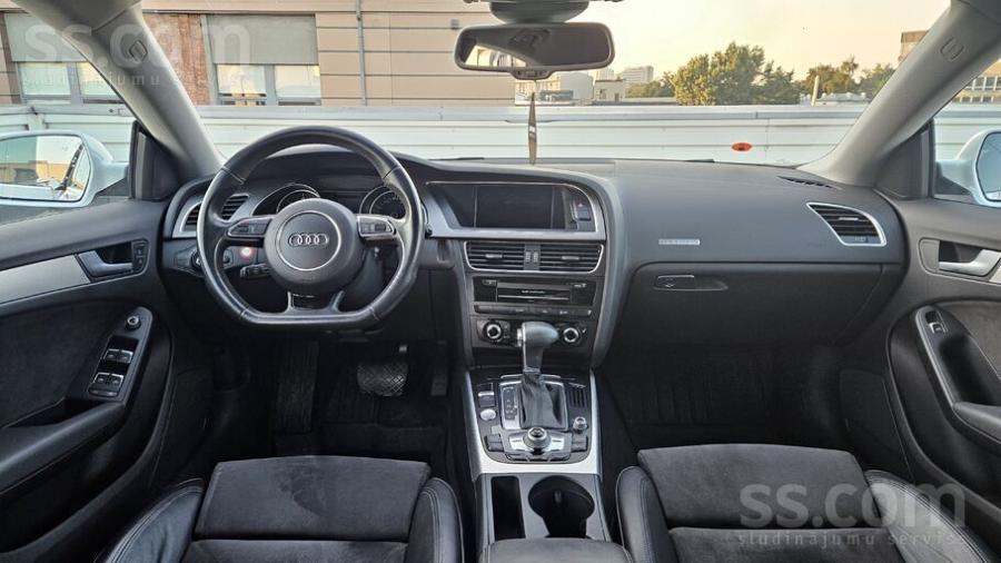 White Audi A5 2013 in Riga, with an engine capacity of 3.00 L and mileage of 144 thousand km for 14750 €, photo 15 on AUTOMOTO.COM.LV