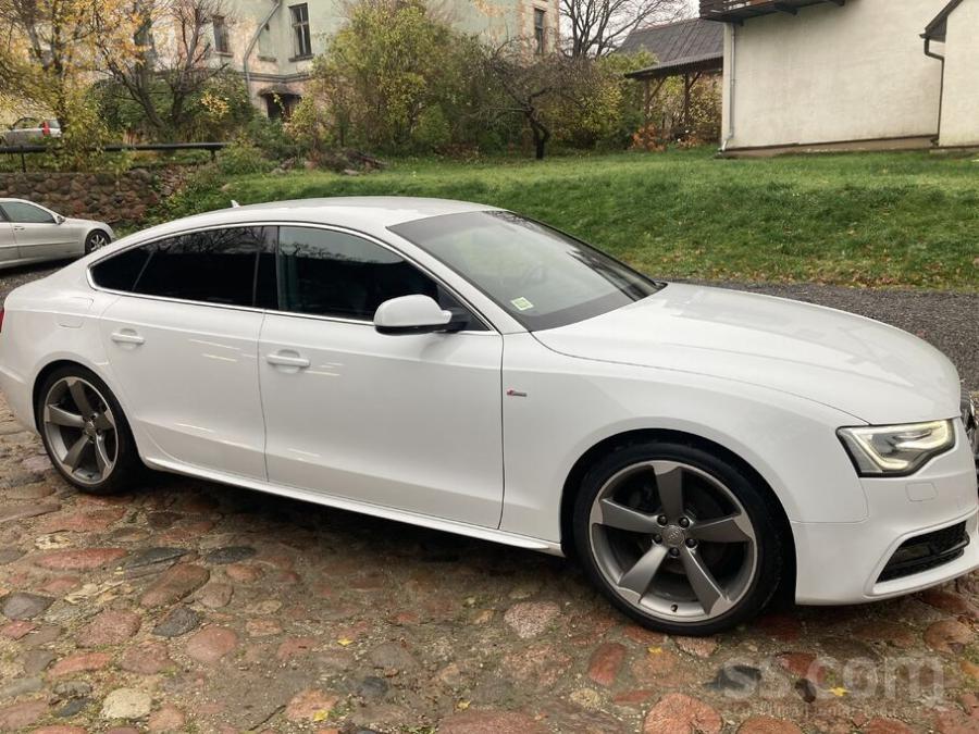 White Audi A5 2015 in Tukums, with an engine capacity of 2.00 L and mileage of 286 thousand km for 12500 €, photo 4 on AUTOMOTO.COM.LV