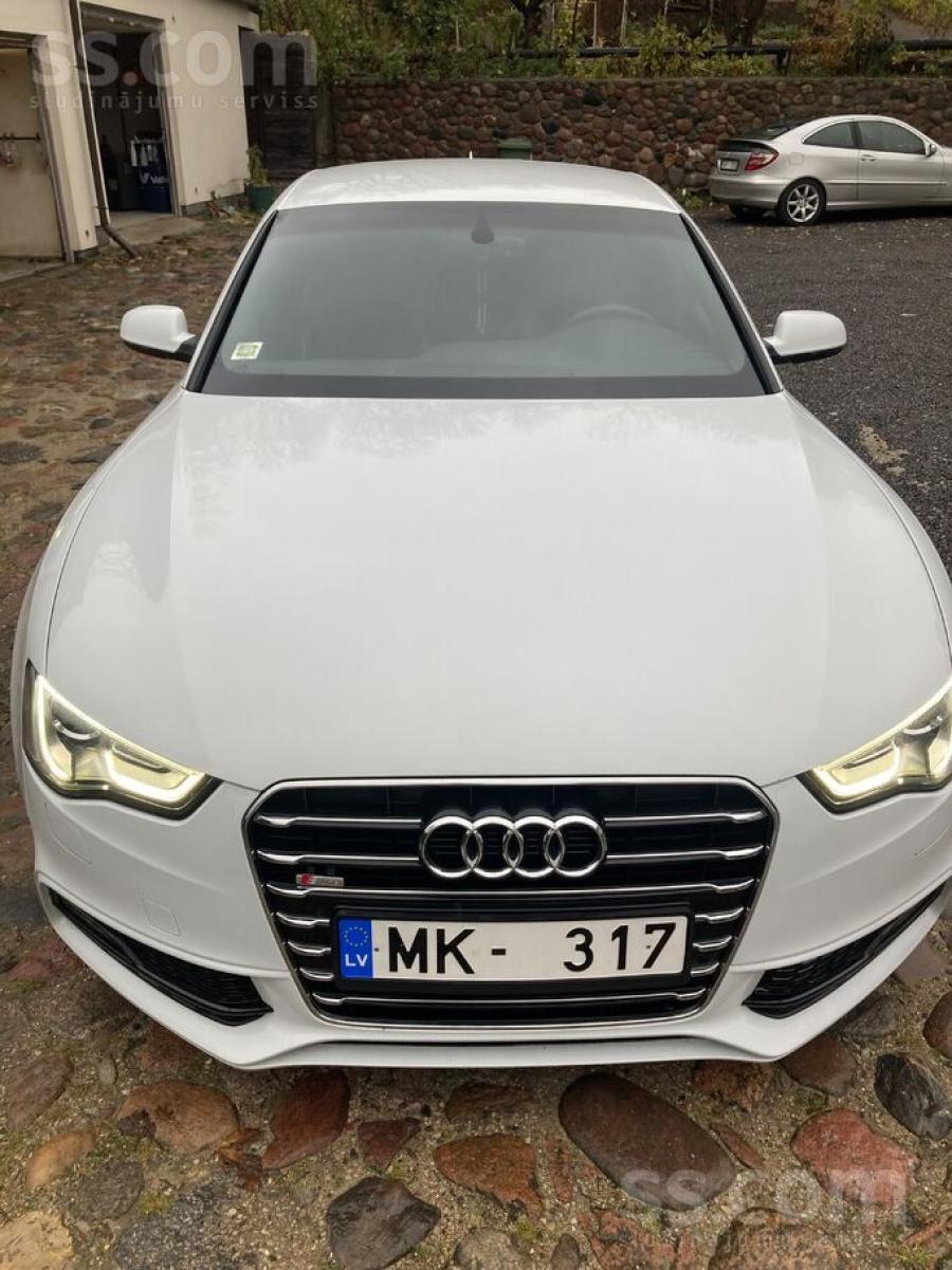 White Audi A5 2015 in Tukums, with an engine capacity of 2.00 L and mileage of 286 thousand km for 12500 €, photo 5 on AUTOMOTO.COM.LV