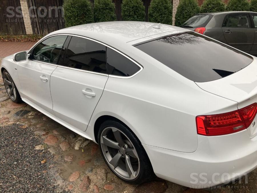 White Audi A5 2015 in Tukums, with an engine capacity of 2.00 L and mileage of 286 thousand km for 12500 €, photo 8 on AUTOMOTO.COM.LV