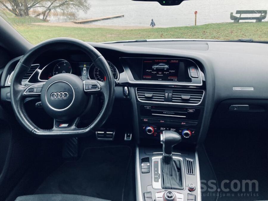 White Audi A5 2015 in Tukums, with an engine capacity of 2.00 L and mileage of 286 thousand km for 12500 €, photo 10 on AUTOMOTO.COM.LV