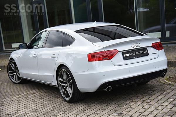 White Audi A5 2016 in Tukums, with an engine capacity of 2.00 L and mileage of 204 thousand km for 14990 €, photo 3 on AUTOMOTO.COM.LV