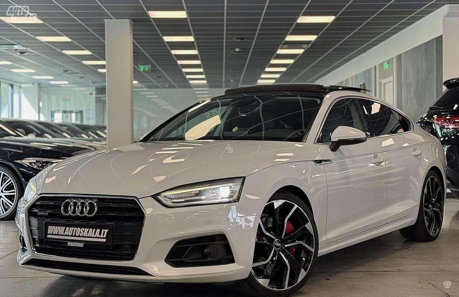 White Audi A5 2018 in Klaipeda, with an engine capacity of 3.00 L and mileage of 297 thousand km for 19950 €, photo 1 on AUTOMOTO.COM.LV