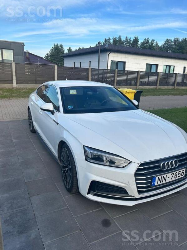 White Audi A5 2018 in Riga, with an engine capacity of 2.00 L and mileage of 160 thousand km for 23000 €, photo 1 on AUTOMOTO.COM.LV
