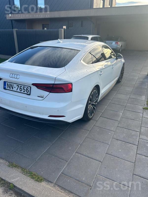 White Audi A5 2018 in Riga, with an engine capacity of 2.00 L and mileage of 160 thousand km for 23000 €, photo 4 on AUTOMOTO.COM.LV