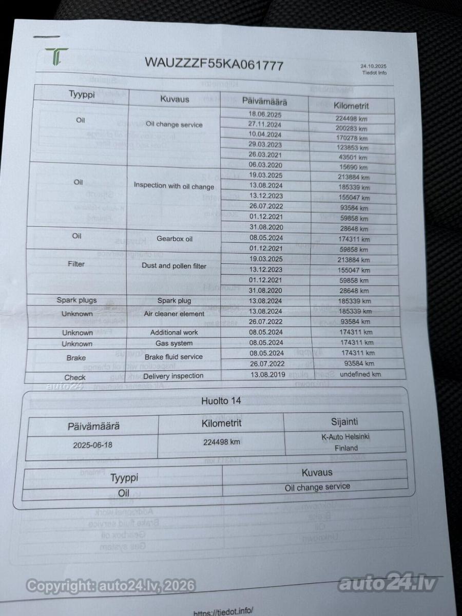 Balts Audi A5 2019 Tallina, ar dzinēja tilpumu 2.00 L un nobraukumu 231 tūkst. km par 14900 €, foto 26 vietnē AUTOMOTO.COM.LV