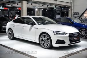 White Audi A5 2019 in Tallinn, with an engine capacity of 2.00 L and mileage of 130 thousand km for 21500 €, photo  on AUTOMOTO.COM.LV