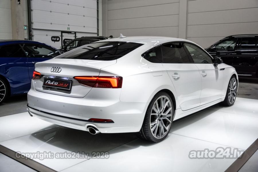 White Audi A5 2019 in Tallinn, with an engine capacity of 2.00 L and mileage of 130 thousand km for 21500 €, photo 6 on AUTOMOTO.COM.LV