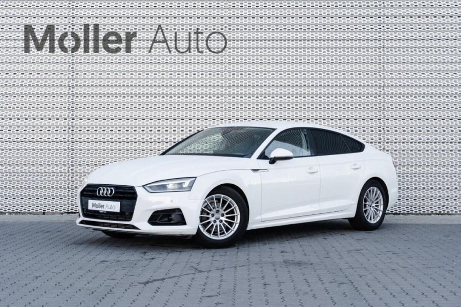 White Audi A5 2019 in Marupe, with an engine capacity of 2.00 L and mileage of 154 thousand km for 19950 €, photo 1 on AUTOMOTO.COM.LV