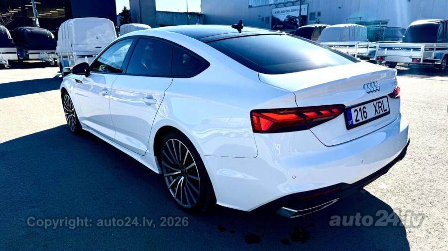 White Audi A5 2021 in Tallinn, with an engine capacity of 2.00 L and mileage of 82 thousand km for 27500 €, photo 9 on AUTOMOTO.COM.LV