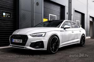 White Audi A5 2021 in Tallinn, with an engine capacity of 2.00 L and mileage of 80 thousand km for 34990 €, photo 4 on AUTOMOTO.COM.LV