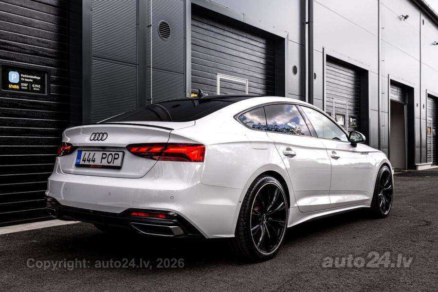 White Audi A5 2021 in Tallinn, with an engine capacity of 2.00 L and mileage of 80 thousand km for 34990 €, photo 6 on AUTOMOTO.COM.LV