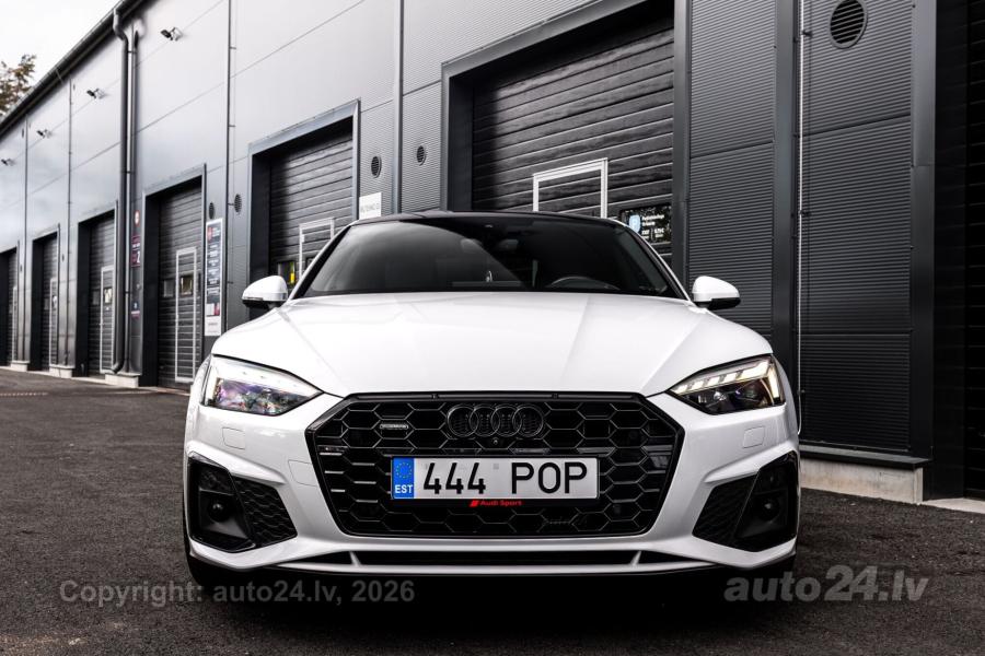 White Audi A5 2021 in Tallinn, with an engine capacity of 2.00 L and mileage of 80 thousand km for 34990 €, photo 14 on AUTOMOTO.COM.LV