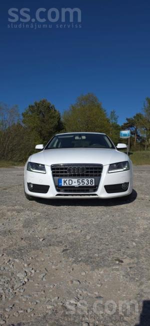 White Audi A5 2010 in Liepaja, with an engine capacity of 1.80 L and mileage of 154 thousand km for 6000 €, photo  on AUTOMOTO.COM.LV