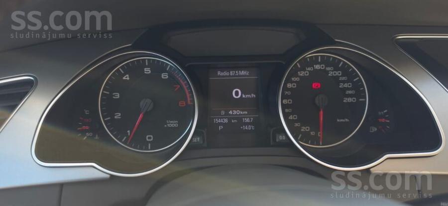 White Audi A5 2010 in Liepaja, with an engine capacity of 1.80 L and mileage of 154 thousand km for 6000 €, photo 5 on AUTOMOTO.COM.LV