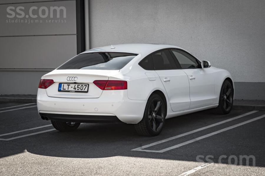 White Audi A5 2014 in Riga, with an engine capacity of 2.00 L and mileage of 310 thousand km for 10750 €, photo 5 on AUTOMOTO.COM.LV