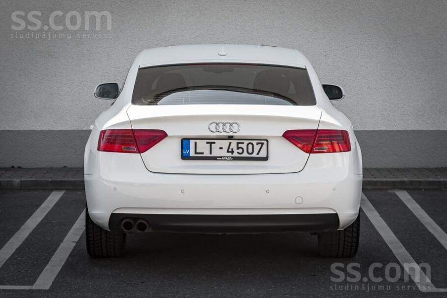 White Audi A5 2014 in Riga, with an engine capacity of 2.00 L and mileage of 310 thousand km for 10750 €, photo 6 on AUTOMOTO.COM.LV
