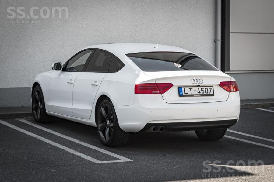 White Audi A5 2014 in Riga, with an engine capacity of 2.00 L and mileage of 310 thousand km for 10750 €, photo 7 on AUTOMOTO.COM.LV