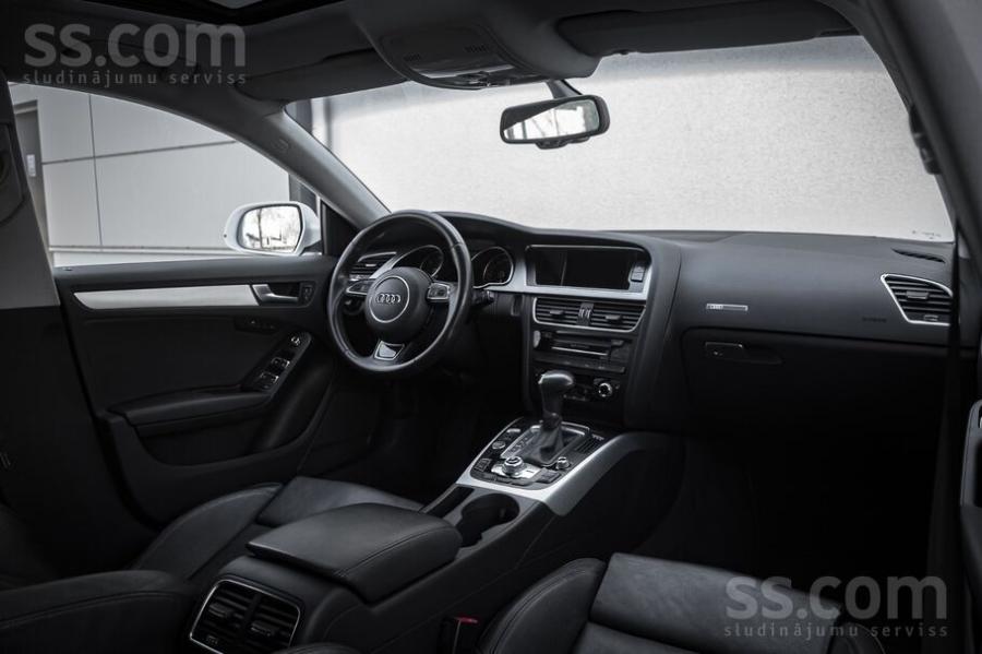 White Audi A5 2014 in Riga, with an engine capacity of 2.00 L and mileage of 310 thousand km for 10750 €, photo 15 on AUTOMOTO.COM.LV