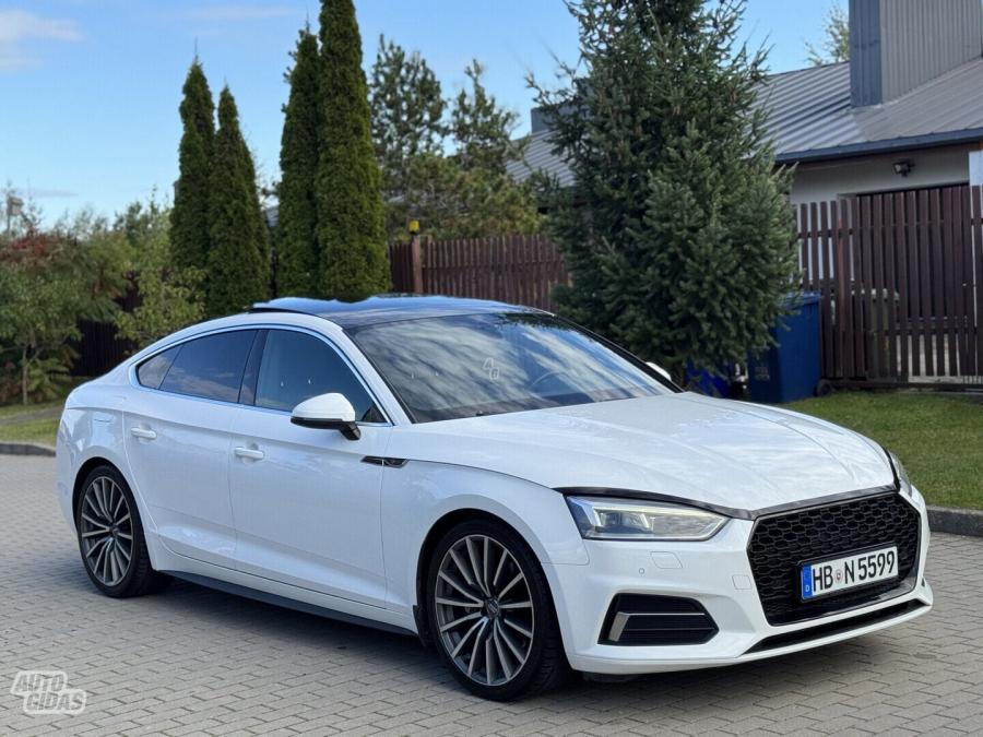 White Audi A5 2017 in Vilnius, with an engine capacity of 2.00 L and mileage of 162 thousand km for 15950 €, photo 2 on AUTOMOTO.COM.LV