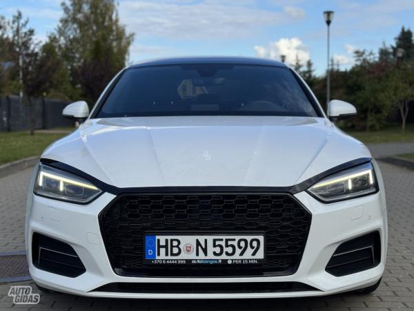 White Audi A5 2017 in Vilnius, with an engine capacity of 2.00 L and mileage of 162 thousand km for 15950 €, photo 5 on AUTOMOTO.COM.LV