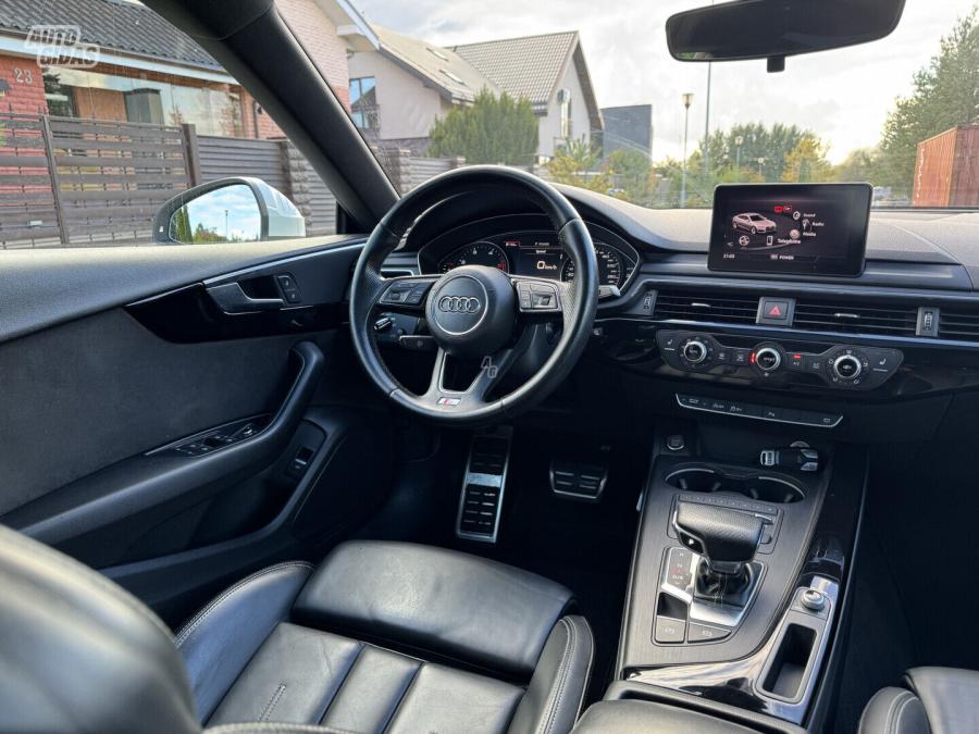 White Audi A5 2017 in Vilnius, with an engine capacity of 2.00 L and mileage of 162 thousand km for 15950 €, photo 12 on AUTOMOTO.COM.LV