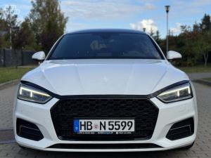 White Audi A5 2017 in Vilnius, with an engine capacity of 2.00 L and mileage of 162 thousand km for 15950 €, photo 5 on AUTOMOTO.COM.LV