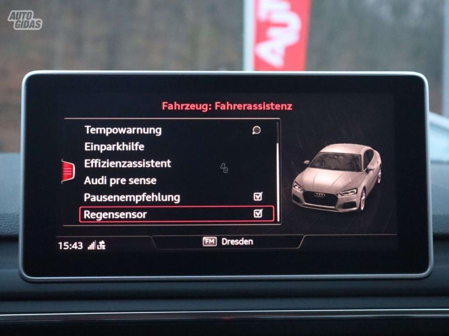Balts Audi A5 2019 Kauņa, ar dzinēja tilpumu 2.00 L un nobraukumu 41 tūkst. km par 31660 €, foto 15 vietnē AUTOMOTO.COM.LV