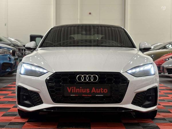 White Audi A5 2020 in Vilnius, with an engine capacity of 1.98 L and mileage of 91 thousand km for 29990 €, photo 2 on AUTOMOTO.COM.LV