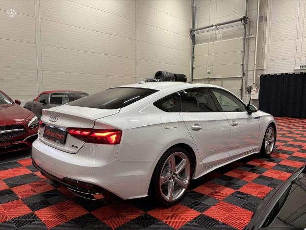 White Audi A5 2020 in Vilnius, with an engine capacity of 1.98 L and mileage of 91 thousand km for 29990 €, photo 4 on AUTOMOTO.COM.LV