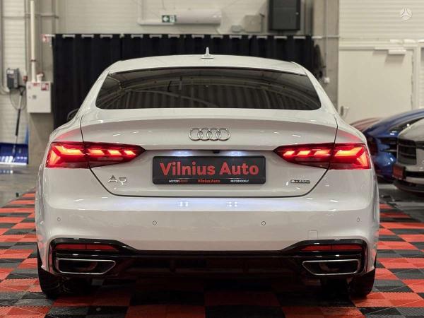 White Audi A5 2020 in Vilnius, with an engine capacity of 1.98 L and mileage of 91 thousand km for 29990 €, photo 5 on AUTOMOTO.COM.LV