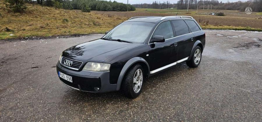 Black Audi A6 Allroad 2000 in Alytus, with an engine capacity of 2.50 L and mileage of 380 thousand km for 2000 €, photo 2 on AUTOMOTO.COM.LV