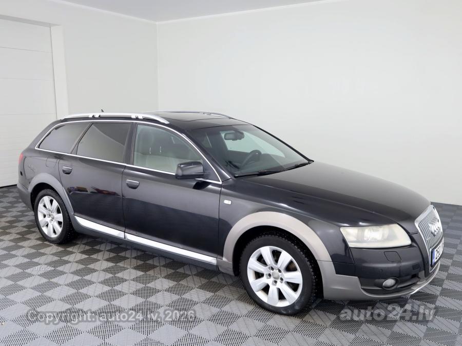 Black Audi A6 Allroad 2006 in Tallinn, with an engine capacity of 3.00 L and mileage of 377 thousand km for 2499 €, photo 1 on AUTOMOTO.COM.LV