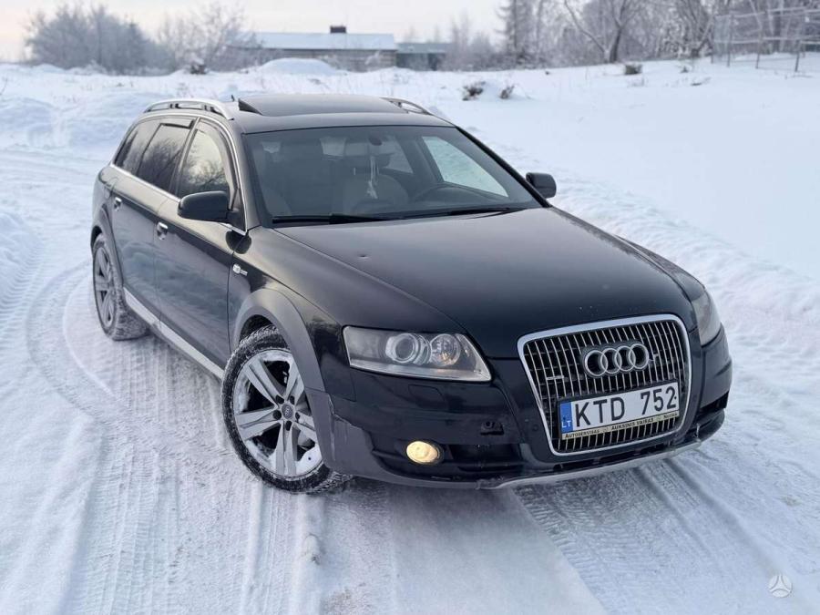 Black Audi A6 Allroad 2007 in Vilnius, with an engine capacity of 2.97 L and mileage of 391 thousand km for 3450 €, photo 2 on AUTOMOTO.COM.LV