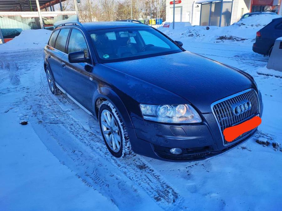 Black Audi A6 Allroad 2007 in Kaunas, with an engine capacity of 2.97 L and mileage of 325 thousand km for 4200 €, photo 1 on AUTOMOTO.COM.LV