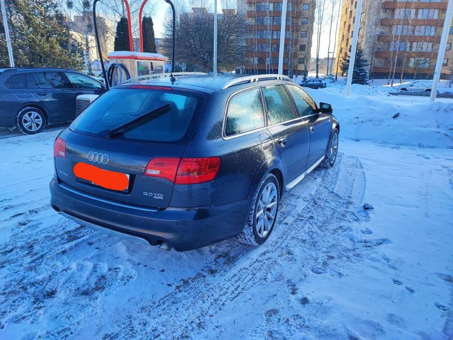 Black Audi A6 Allroad 2007 in Kaunas, with an engine capacity of 2.97 L and mileage of 325 thousand km for 4200 €, photo 6 on AUTOMOTO.COM.LV