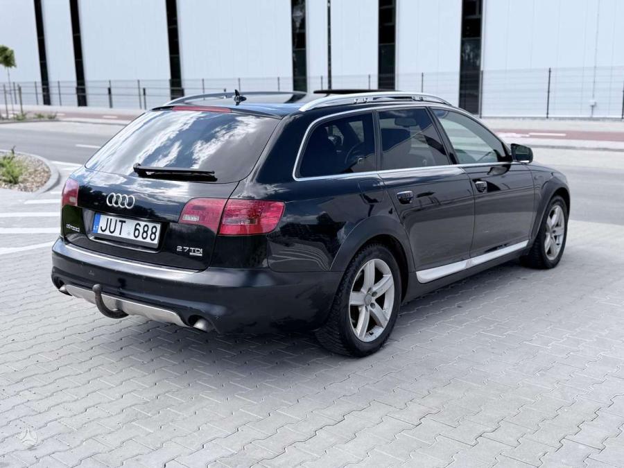 Melns Audi A6 Allroad 2007 Viļņa, ar dzinēja tilpumu 2.70 L un nobraukumu 310 tūkst. km par 2700 €, foto 4 vietnē AUTOMOTO.COM.LV