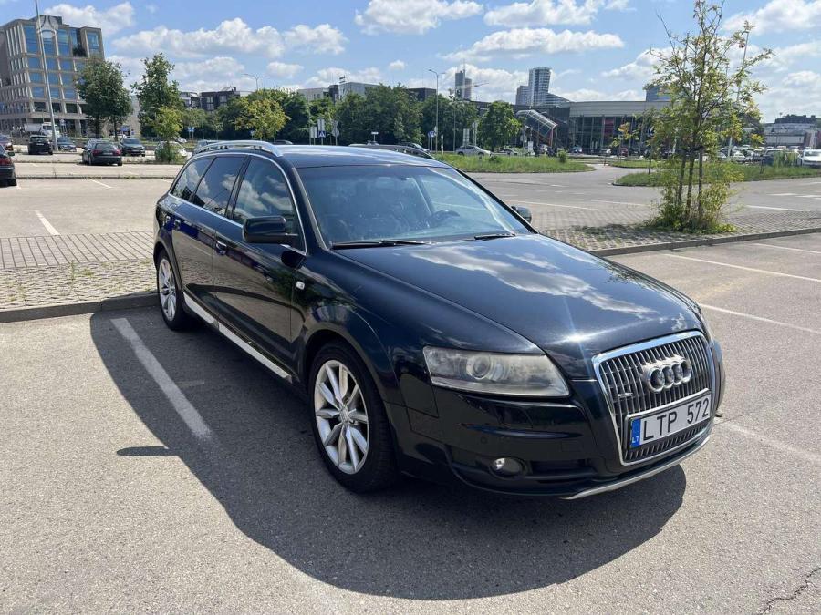 Black Audi A6 Allroad 2007 in Vilnius, with an engine capacity of 2.97 L and mileage of 326 thousand km for 3850 €, photo 4 on AUTOMOTO.COM.LV