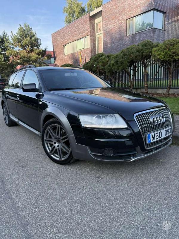 Black Audi A6 Allroad 2007 in Vilnius, with an engine capacity of 2.97 L and mileage of 309 thousand km for 3350 €, photo 3 on AUTOMOTO.COM.LV