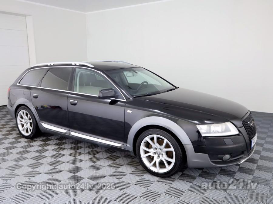 Black Audi A6 Allroad 2007 in Tallinn, with an engine capacity of 3.00 L and mileage of 298 thousand km for 1799 €, photo 1 on AUTOMOTO.COM.LV