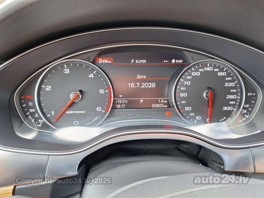 Black Audi A6 Allroad 2012 in Rakvere, with an engine capacity of 3.00 L and mileage of 293 thousand km for 14900 €, photo 19 on AUTOMOTO.COM.LV