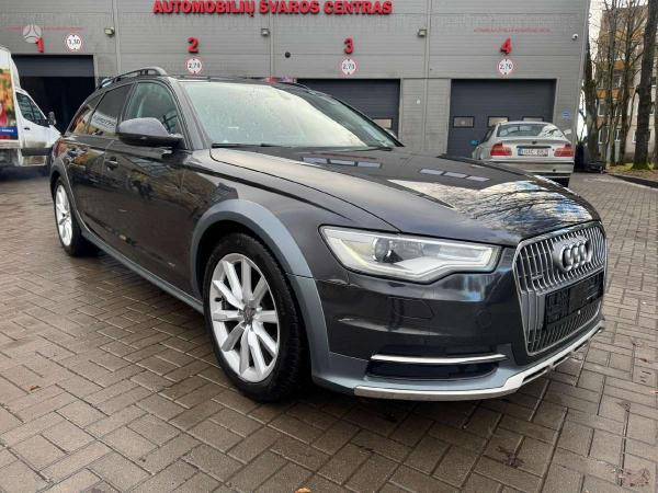Black Audi A6 Allroad 2013 in Kaunas, with an engine capacity of 3.00 L and mileage of 268 thousand km for 12850 €, photo 1 on AUTOMOTO.COM.LV