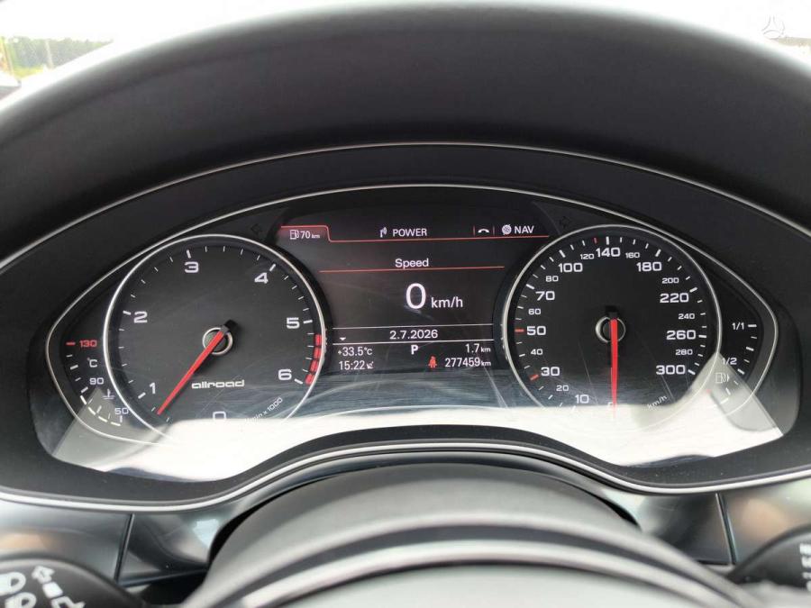 Black Audi A6 Allroad 2013 in Vilnius, with an engine capacity of 2.97 L and mileage of 278 thousand km for 10500 €, photo 24 on AUTOMOTO.COM.LV