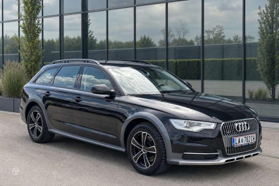 Black Audi A6 Allroad 2013 in Vilnius, with an engine capacity of 3.00 L and mileage of 267 thousand km for 11350 €, photo 1 on AUTOMOTO.COM.LV